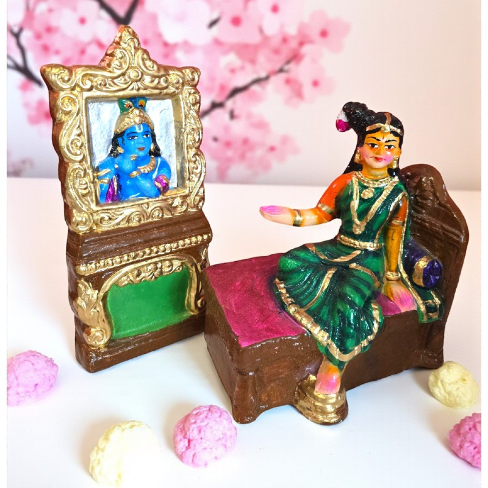 Andal Krishna Mirror Clay Set