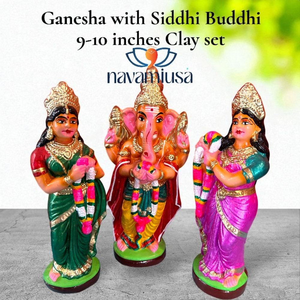 Ganesha with Siddhi Buddhi – Standing