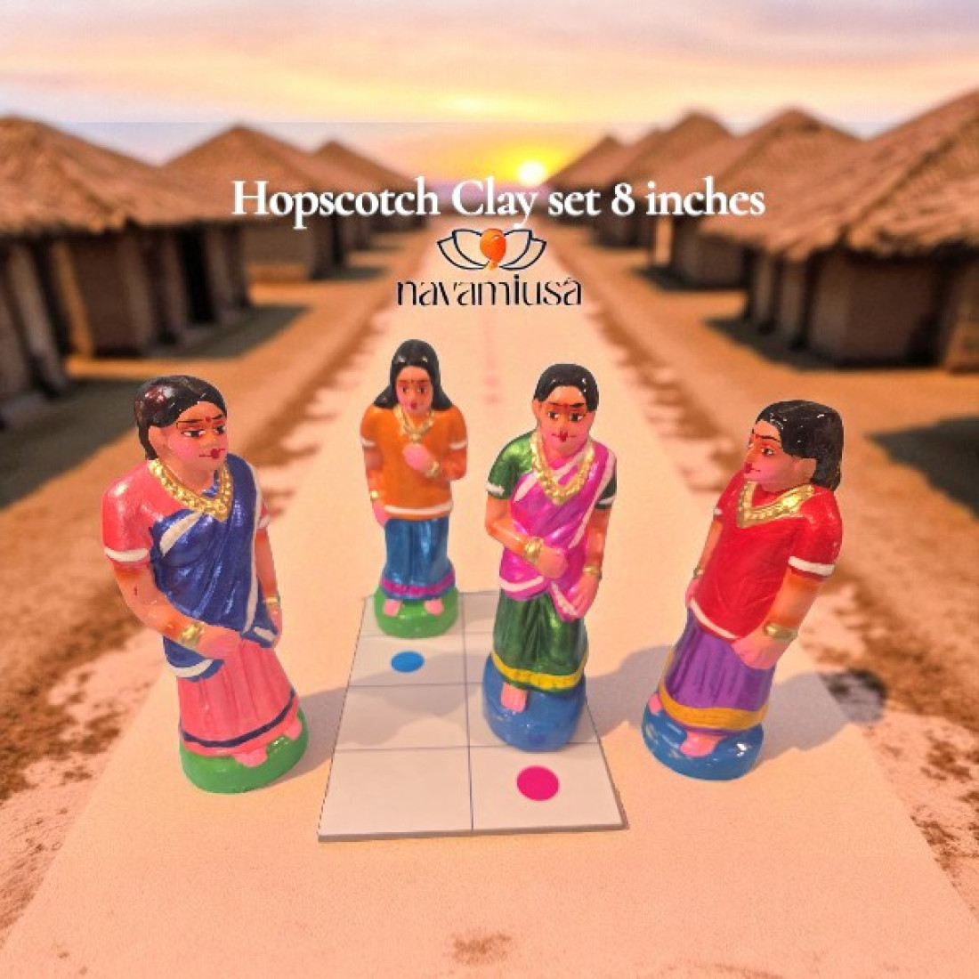 Hop Scotch game - clay set