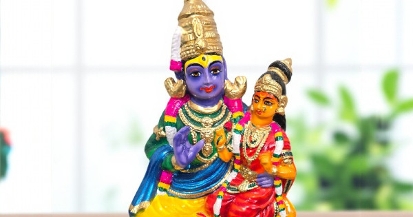 Panduranga Rukmini - sitting - color