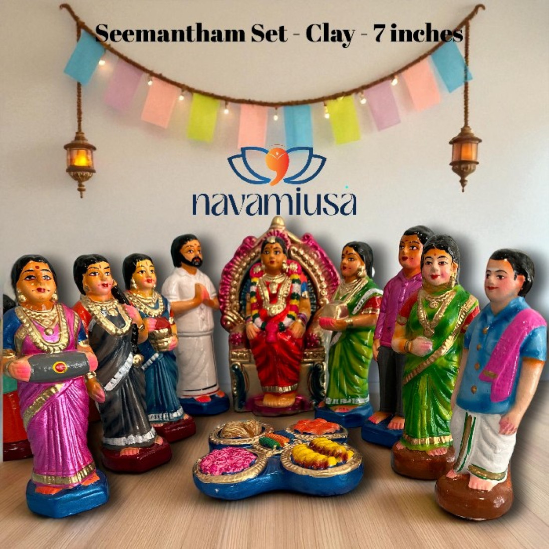 Seemantham Set – Clay – 7 inches